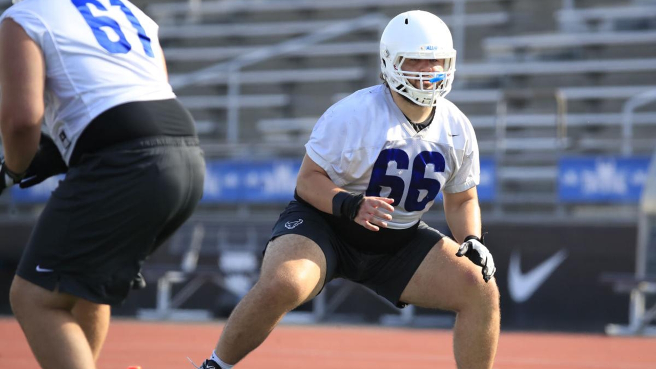 Buffalo transfer OL Jacob Gall embodies controlled violence on the ...